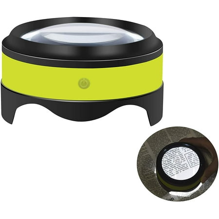 Magnifier, Rechargeable 3X-5X Desktop Magnifying Glass, Large View Area ...