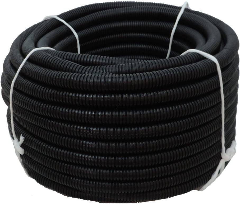2" x 100' Flexible Corrugated Black LDPE NON Split Tubing Wire Loom ...