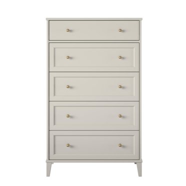 Ameriwood Home Monticello Tall 5 Drawer Wood Dresser, Taupe - Walmart.com