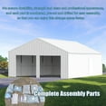 22FT X 23FT Dual Doors Metal Garage, Covering 506 Sq.Ft, Heavy Duty ...