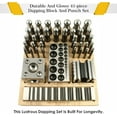 41 Piece Steel Dapping Doming Punch Block Set & Wooden Base Jewelry ...