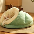 YaoZQ Small Slipper Cat Bed, 15.7 in Novelty Shoe Shape Cave for ...
