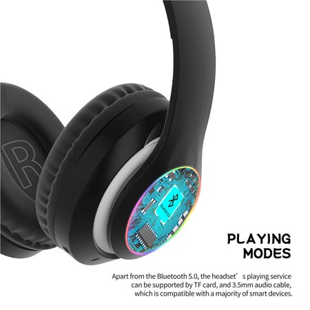 Maytalsory 400mAh 5.0 Cute Cat Ear Headphones Foldable Kitten Gaming ...