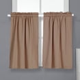 Blackout Curtain Pure Color Rod Pocket Design Short Small Size Light ...