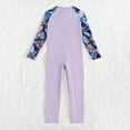 OSOLU Children Girls One Piece Swimsuits Long Sleeve Rash Guard Crew ...
