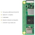 Raspberry Pi SC1176 Pi zero 2w Single Board Computer, RP3A0-AU, 64bit, ARM, Cortex-A53 - Walmart.com