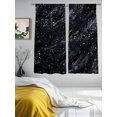 Black Marble Texture Chiffon Sheer Curtains 72 Inches Long Vintage ...