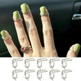 Eosunjian 10 Pcs Fingertip Nail Rings Detachable Anti-rust Polish ...