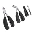 Rupoun 4 Pieces Nail Clippers Kit Stainless Steel Wide Opening Toenail ...