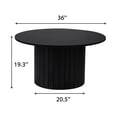 Kithkasa 36" Round Coffee Table,Farmhouse Circle Coffee Table with ...