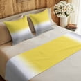 California King Size Gradient Color Bed Runner Set 102 x 20 inch Yellow ...