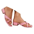 Bibifish Womens Block Heel Mule Sandals Square Toe Crisscross Band ...