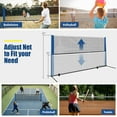 Costway Outdoor 14FT Adjustable Badminton Tennis Volleyball Training ...