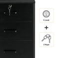 Clipop 3-Drawer Mobile File Cabinet, Lockable, Wooden, Rolling, A4 Size ...