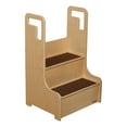 Kids Wooden Two Step Stool with Handles - Walmart.com
