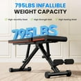 Adjustable Weight Bench 795LB Capacity Foldable Workout Bench Press for ...