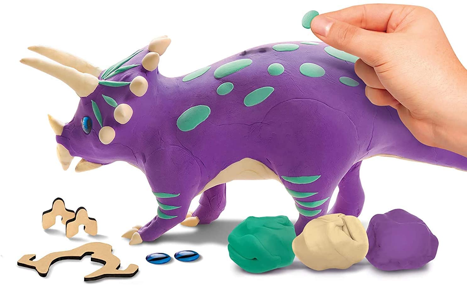 Discovery #MINDBLOWN 3D Wooden Puzzle Clay Dinosaur Molding Kit, DIY ...