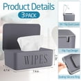 3 Pack Baby Wipes Dispenser Holder Wipe Container for Bathroom with Lid ...
