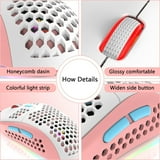LexonElec M8 LED Gaming Mouse,Ergonomic Ultra-Lightweight Honeycomb ...