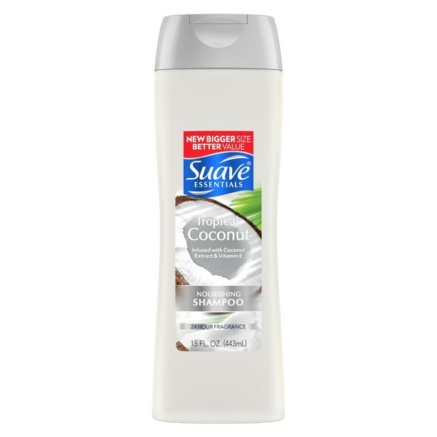 Suave Essentials Shampoo Tropical Coconut 15 oz - Walmart.com - Walmart.com