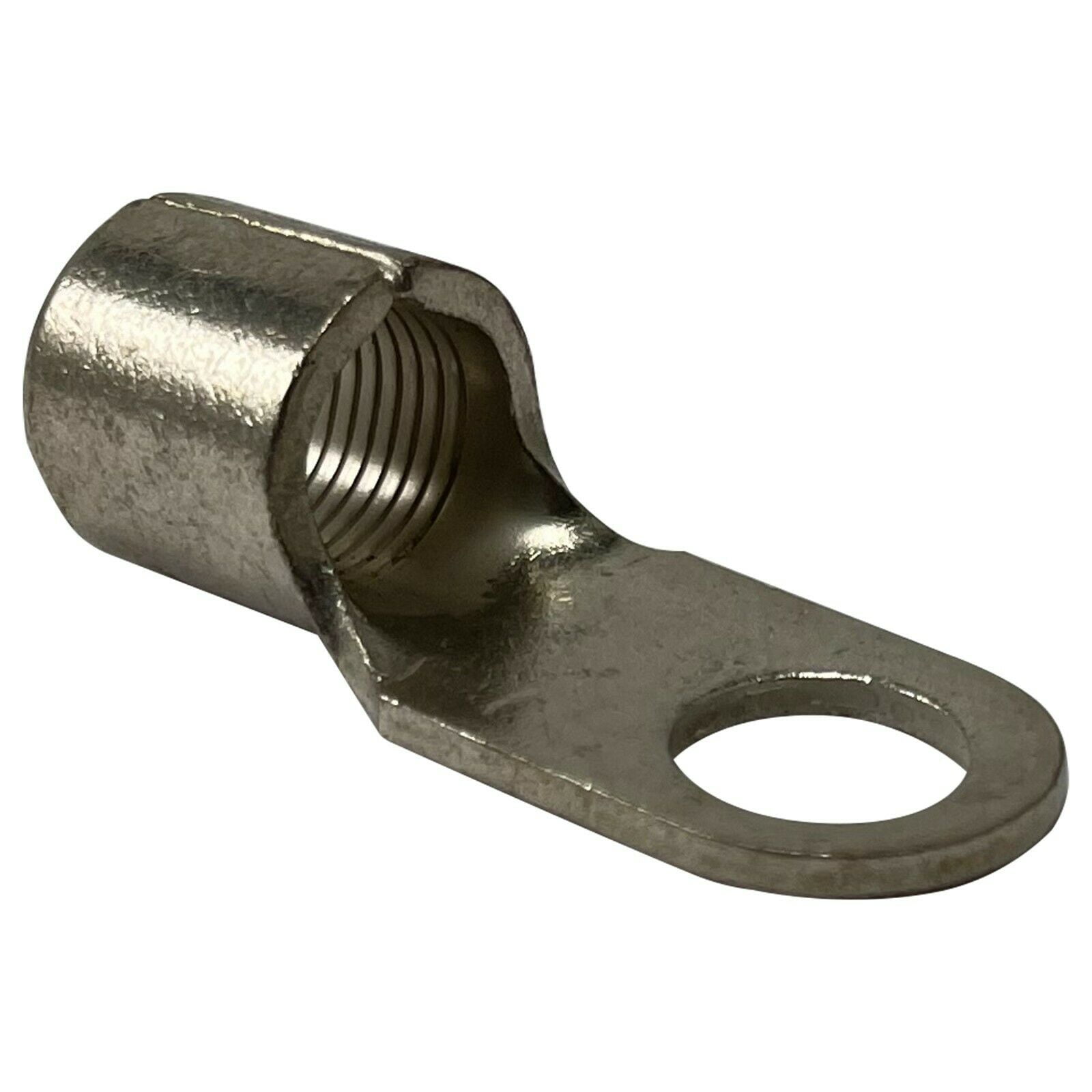 (100) Non-Insulated 2 AWG Gauge Ring Connector 3/8" Stud Electrical Wire Terminal - USA ...