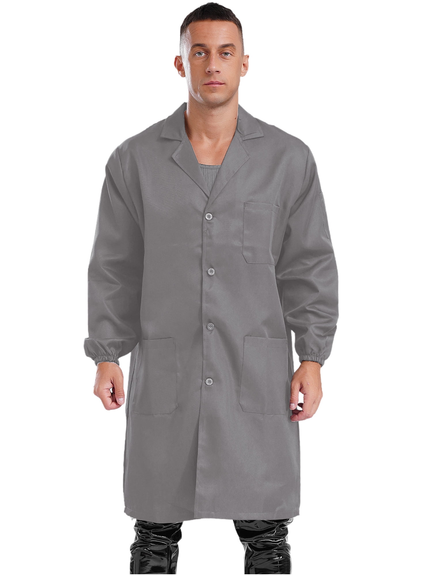 iixpin Unisex Uniform Lapel Work Coat Functional Jacket Mechanical ...