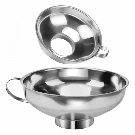 Kitchen Canning Funnel, 2-Piece Set Of Stainless Steel Canning Supplies ...