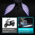 (Blue) 2Pcs Motorcycle LED Underbody Light Projector Ghost Angel Wings ...