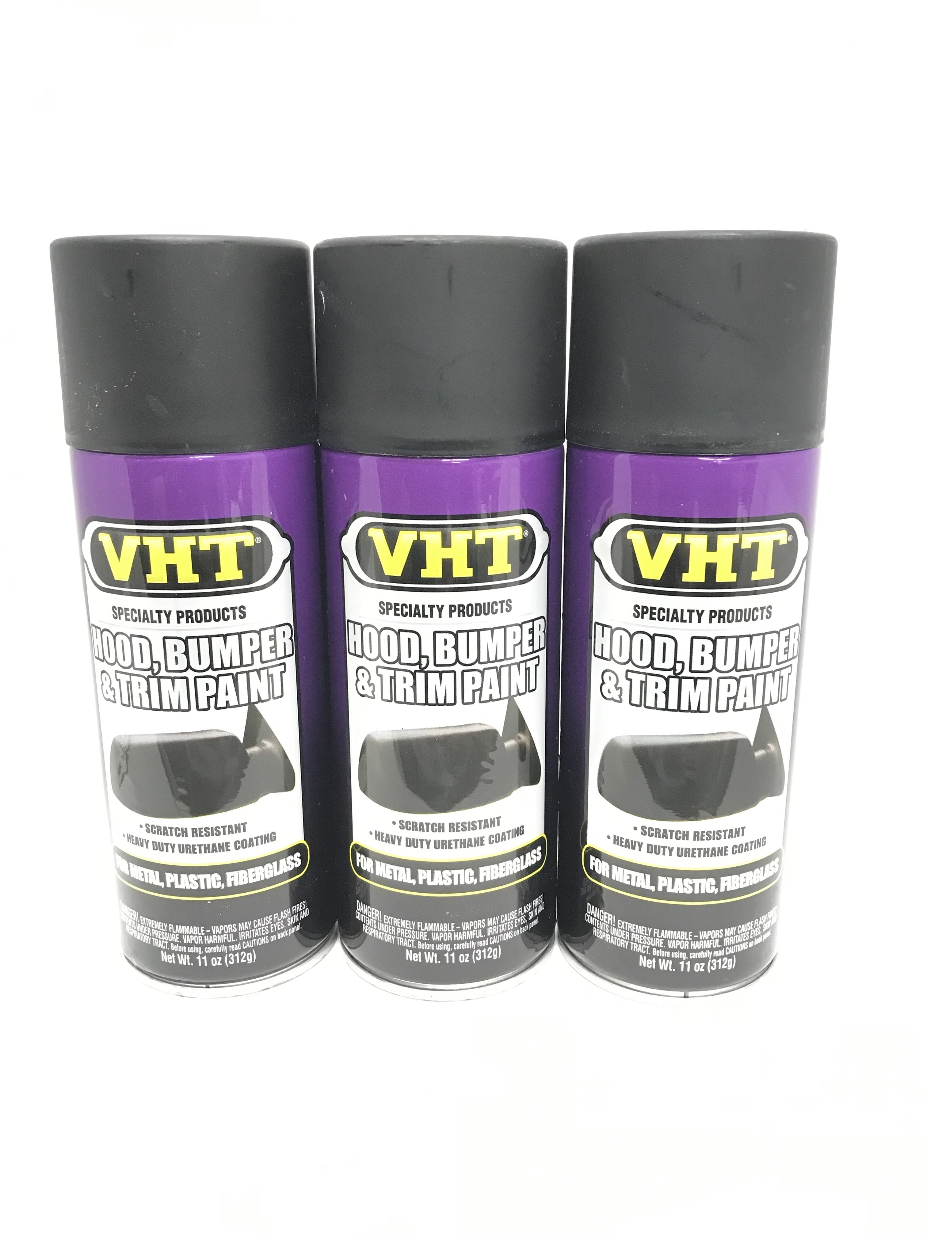 VHT SP27-3 PACK FLAT BLACK Scratch resistant Hood, Bumper & Trim Paint ...