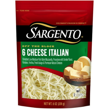 Sargento Chef Blends 6 Cheese Italian Shredded Cheese, 8 oz - Walmart.com