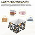 Colorful Flowers Pumpkins Halloween Specters Foldable Storage Bin with ...