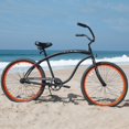 Firmstrong Bruiser Man Beach Cruiser - Orange Rims - Walmart.com
