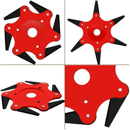 Grass Trimmer Head, Mowing Head, Lawn Mower Head, 6 Steel Blades Razors ...