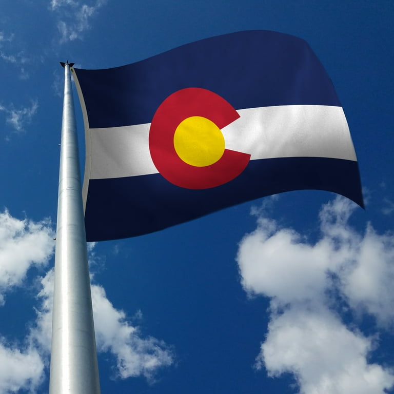 Official Colorado Flag Waving