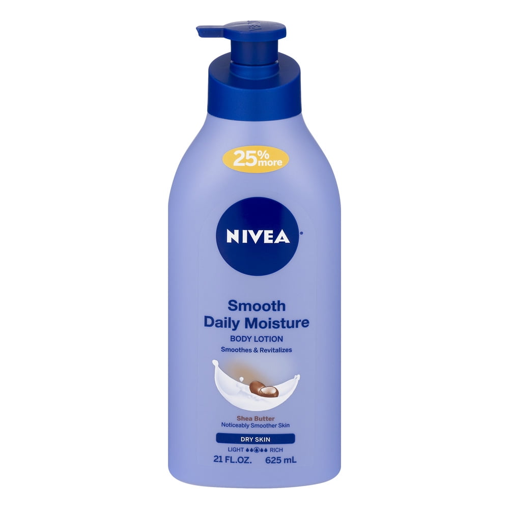 NIVEA Smooth Daily Moisture Shea Butter Body Lotion, 21 Oz. - Walmart ...