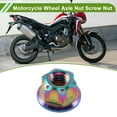 Unique Bargains M6x1.0 Motorcycle Wheel Axle Nut Screw Nut Colorful ...