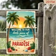 2D Flat, 1pc Tropical Beach Metal Tin Sign Wall Art - 8x12 Inch Vintage ...