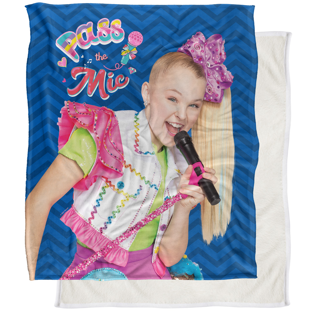 JoJo Siwa Blanket, 50"x60" Pass The Mic Silky Touch Sherpa Back Super ...
