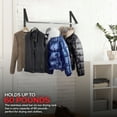 Stock Your Home Double Foldable Clothing Rack, Wall-Mounted Retractable ...