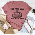 First Name Boss Last Name Babe Tee Athletic Heather S Peachy Sunday T ...