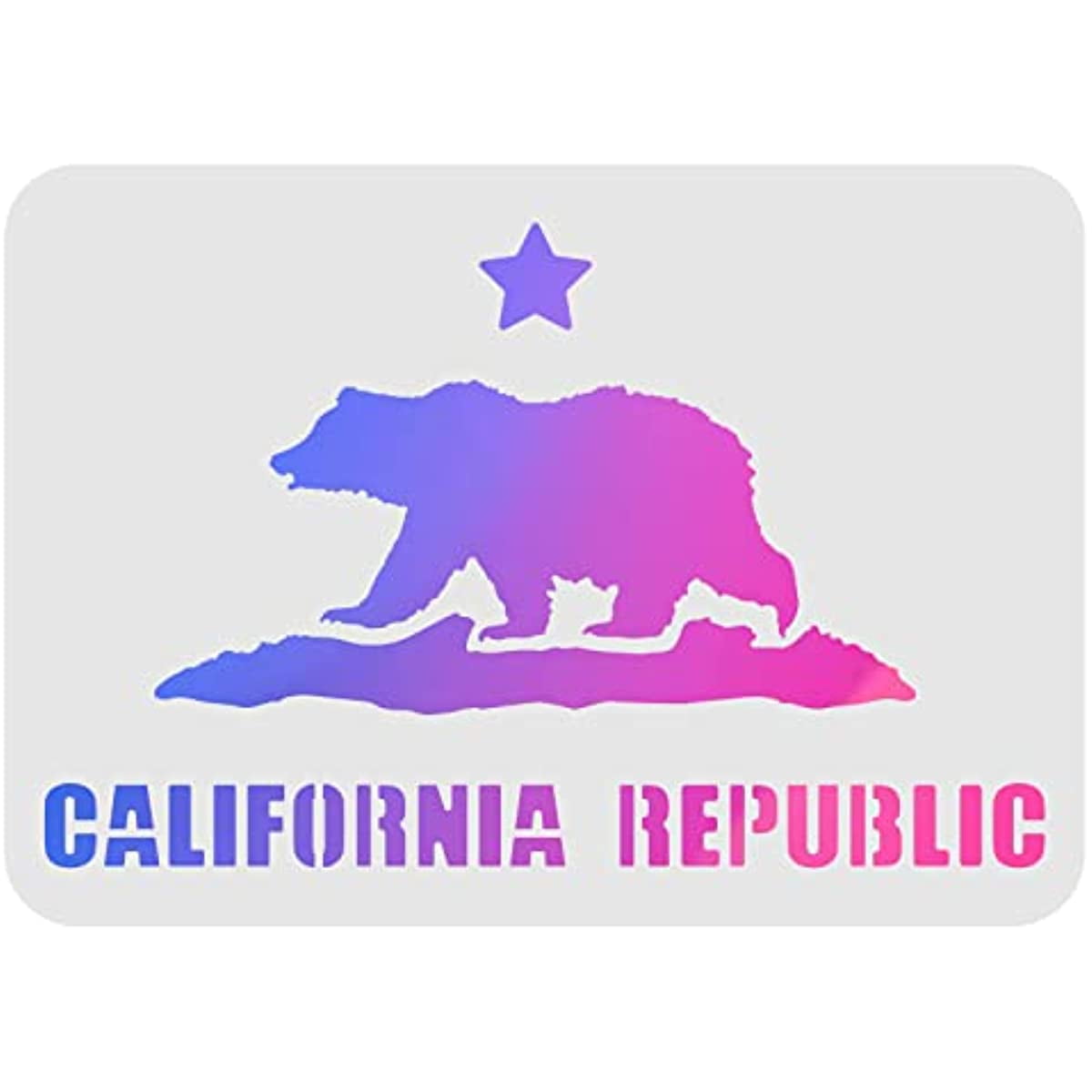 California Bear Stencil