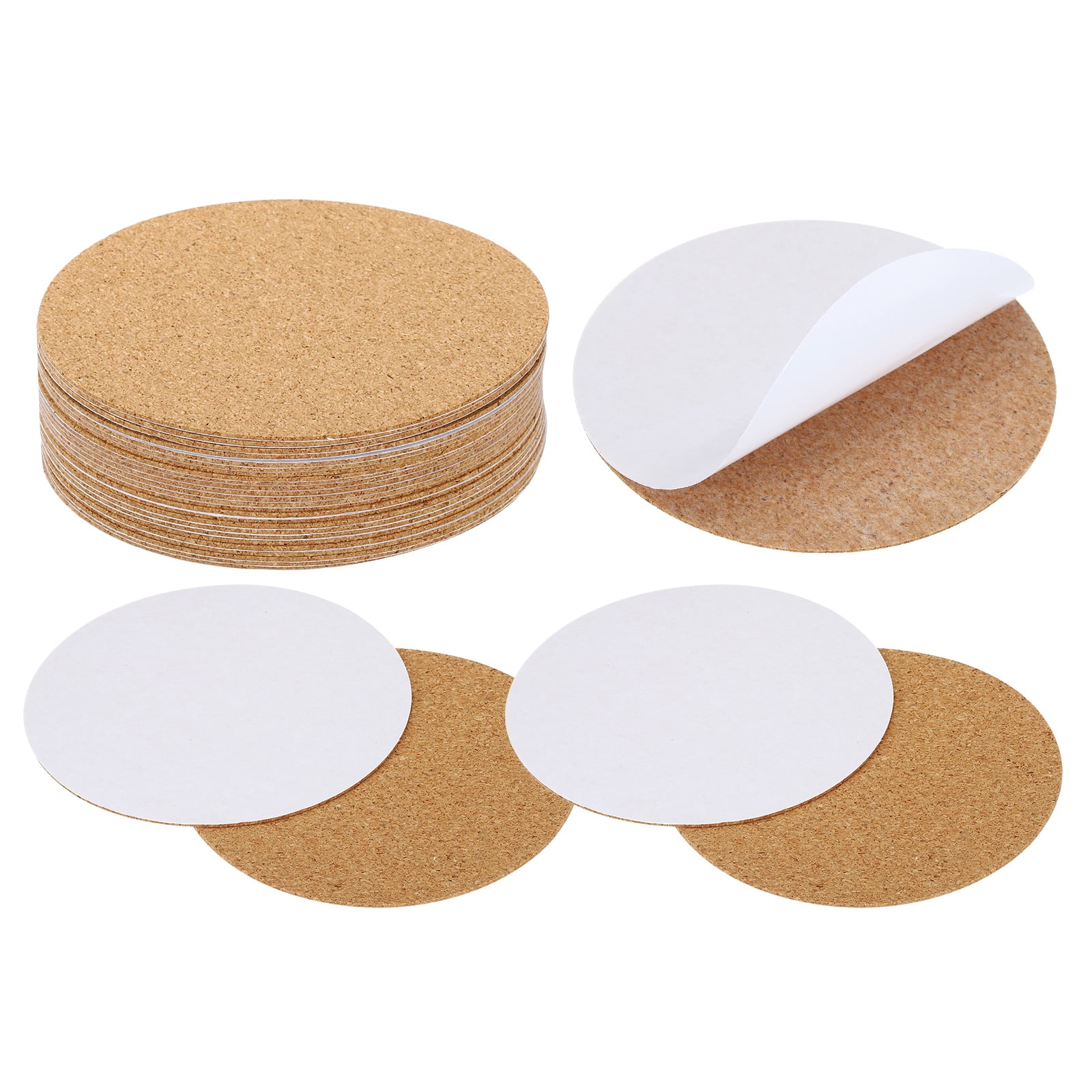 Click here for Unique Bargains 100x1mm Self-Adhesive Cork Coaster... prices