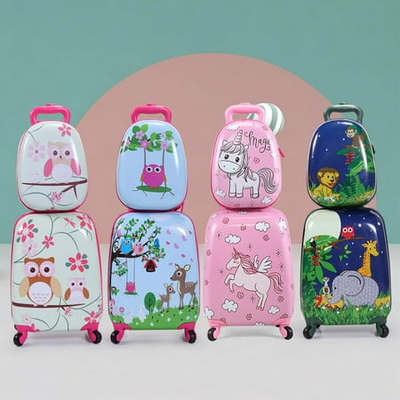 Topcobe - Topcobe Kids Suitcase for Girls, Rolling Suitcase for Kids ...