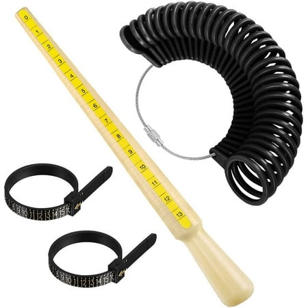 Ring Sizer Measuring Tool, Plastic Ring Mandrel & Ring Sizing Guage Kit ...