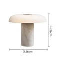 Arturesthome Wabi-Sabi Travertine Mushroom Table Lamp Bedroom Bedside ...