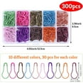 300 Pieces Safety Bulb Pins,10 Colors Calabash Crochet Stitch Markers, Metal Safety Pins for ...
