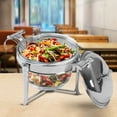 Buffet Dining Stove Chafing Dish Food Warmer Stainless Steel & Glass ...