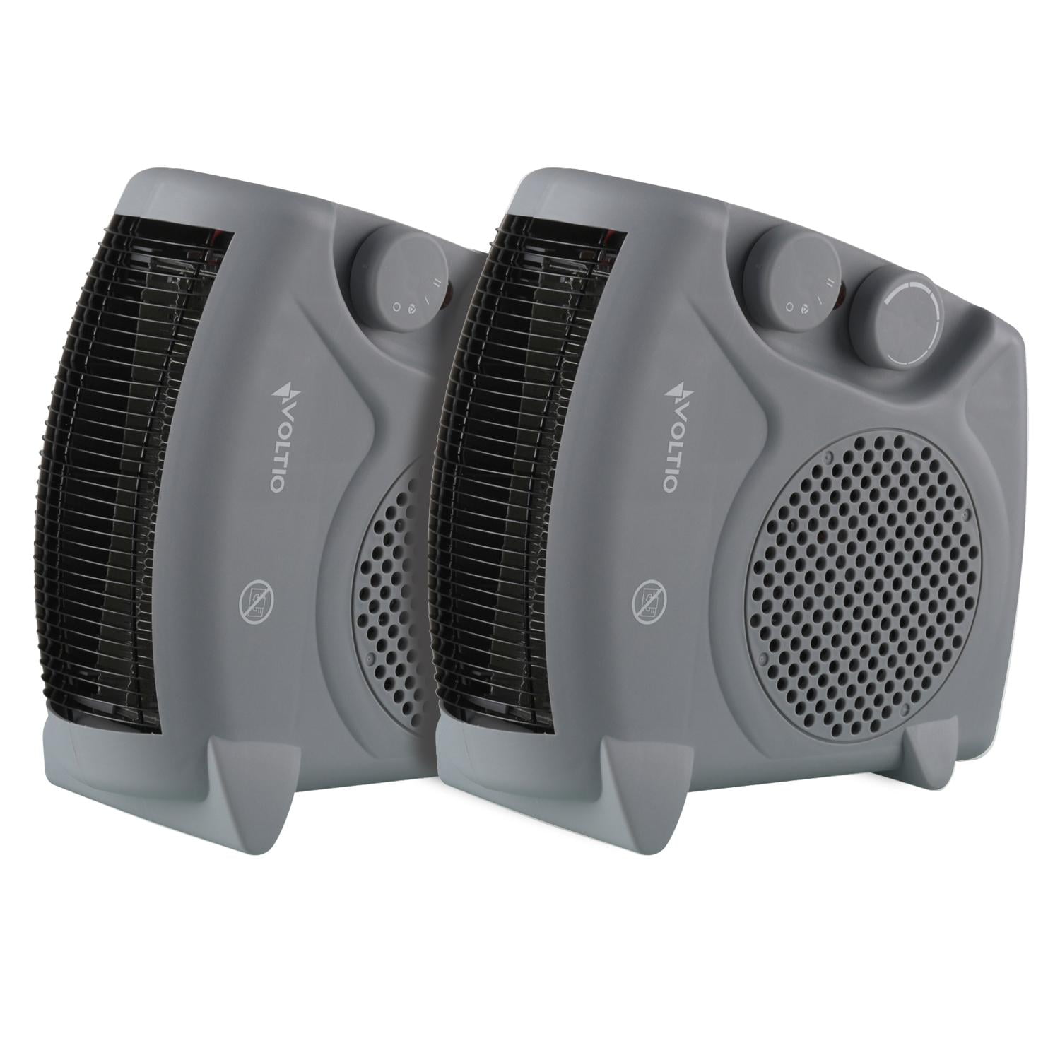 Calefactor Ventilador Calentador Electric 1500W Portatil 2pz gris ...