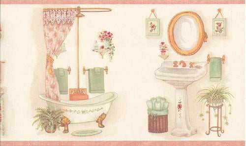 Unique Wallpaper Borders Bathroom