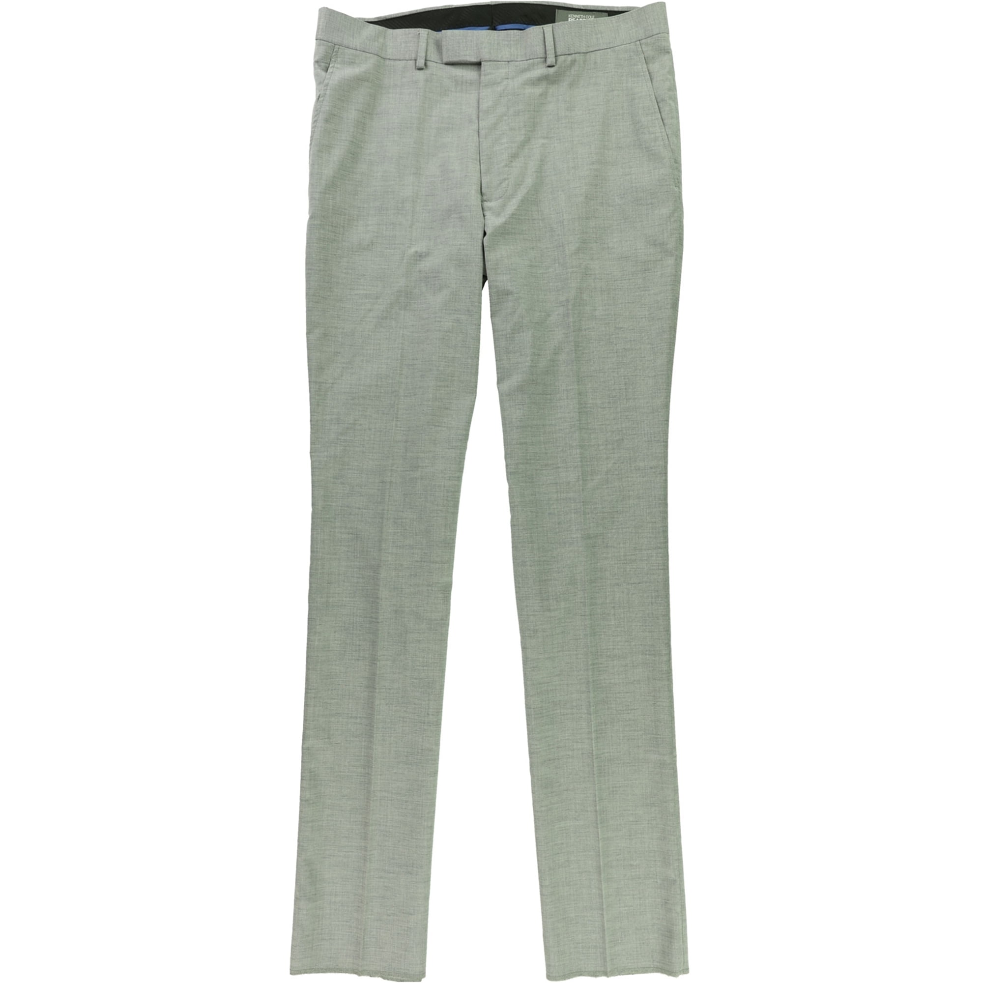Kenneth Cole Mens Sharkskin Dress Pants Slacks, Grey, 35W x UnfinishedL ...